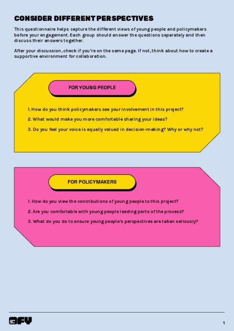 Mini guide 2: Consider different perspectives - Office for Youth, Australian Government